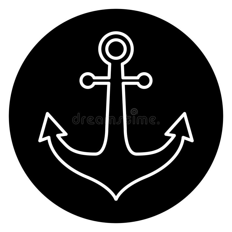 Anchor Marine Old Icon, Ship Security Object Element, Vector ...