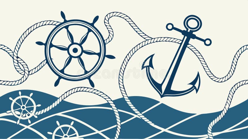 Anchor Nautical Elements, Maritime Theme Design Illustration Vector ...