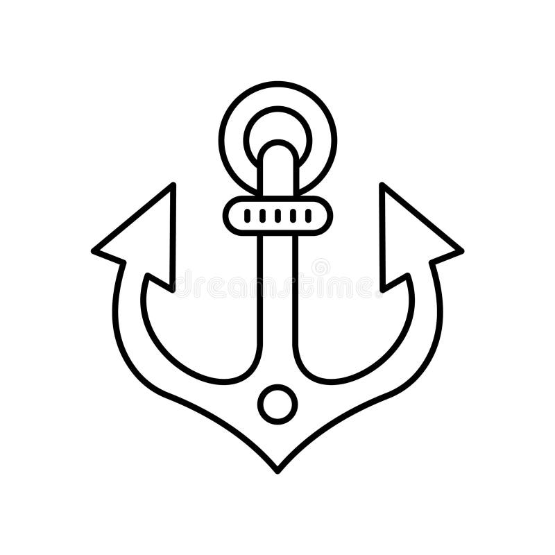 Anchor Outline Vector Icon that Can Easily Edit or Modify. Stock Vector ...