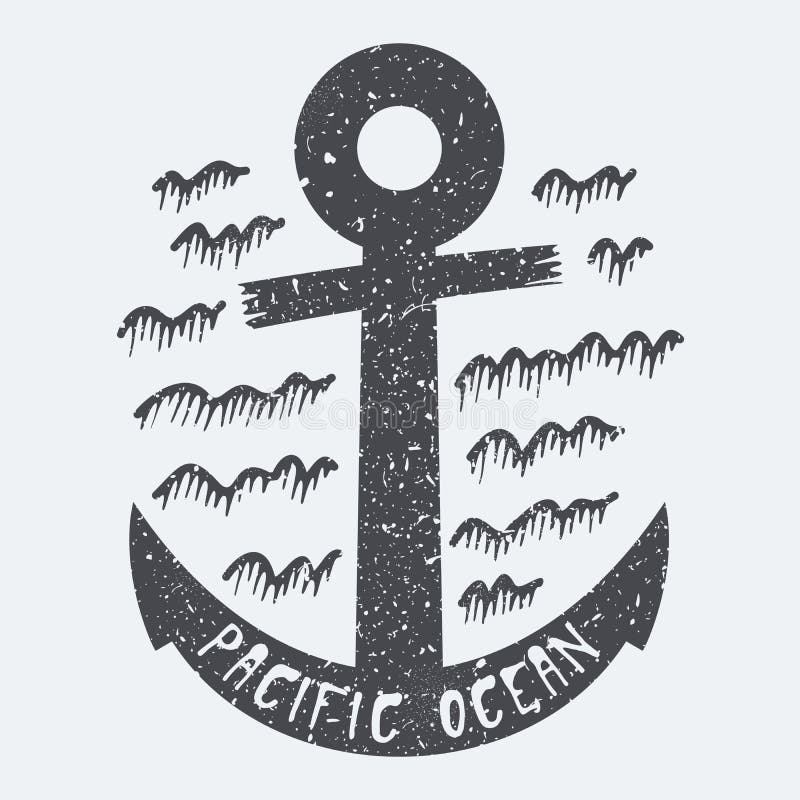 Anchor Pacific ocean stock vector. Illustration of insignia - 57613245