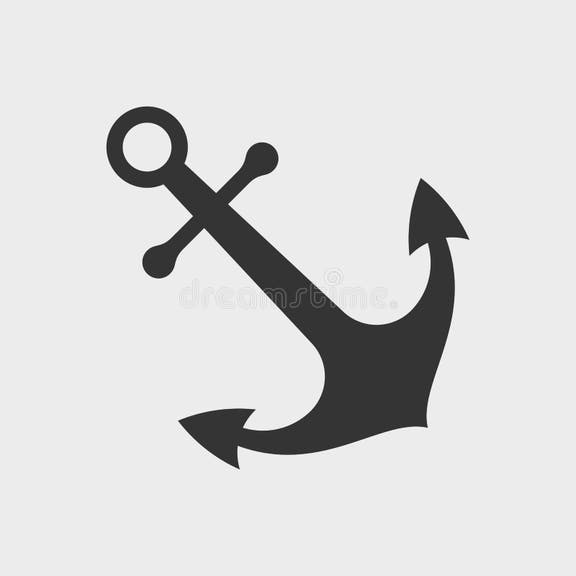 Anchor or Pier. Fine Vector Icon Stock Vector - Illustration of ...