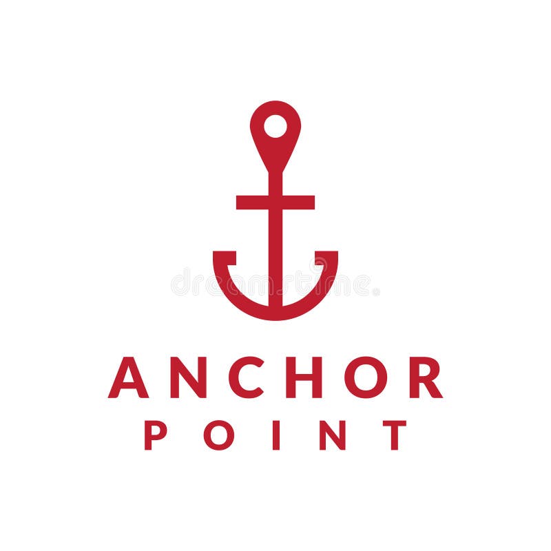 Anchor point logo design stock vector. Illustration of outline - 242161782