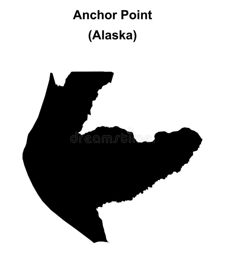 Anchor Point outline map stock illustration. Illustration of anchor ...