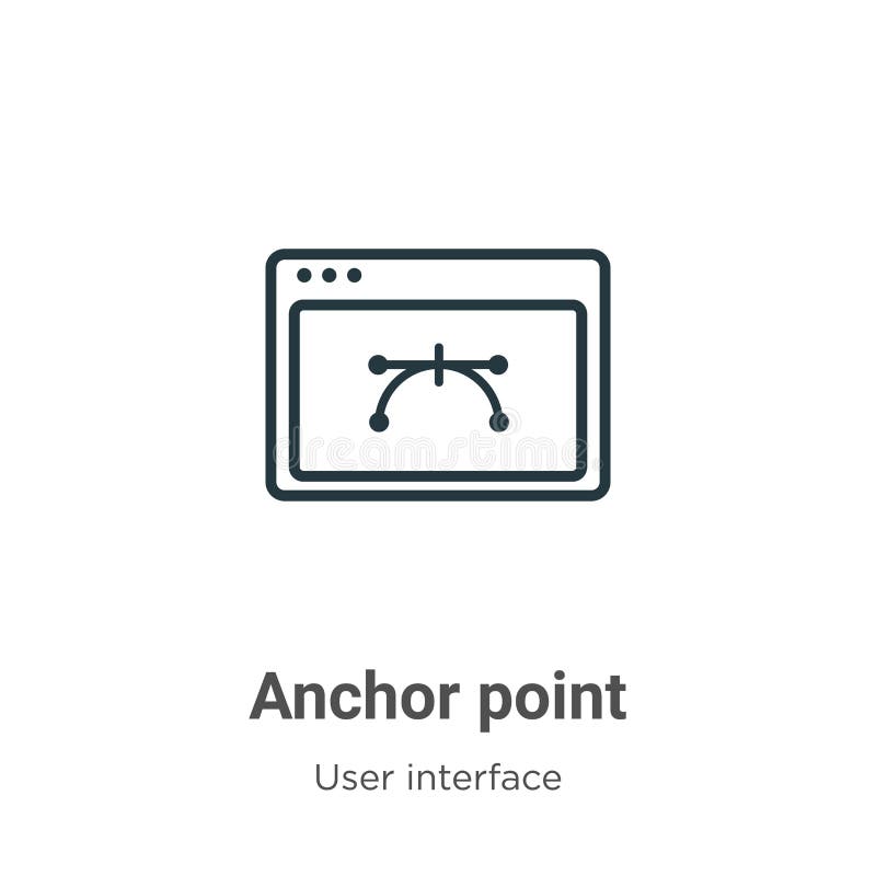 Anchor Point Icon in Filled, Thin Line, Outline and Stroke Style ...