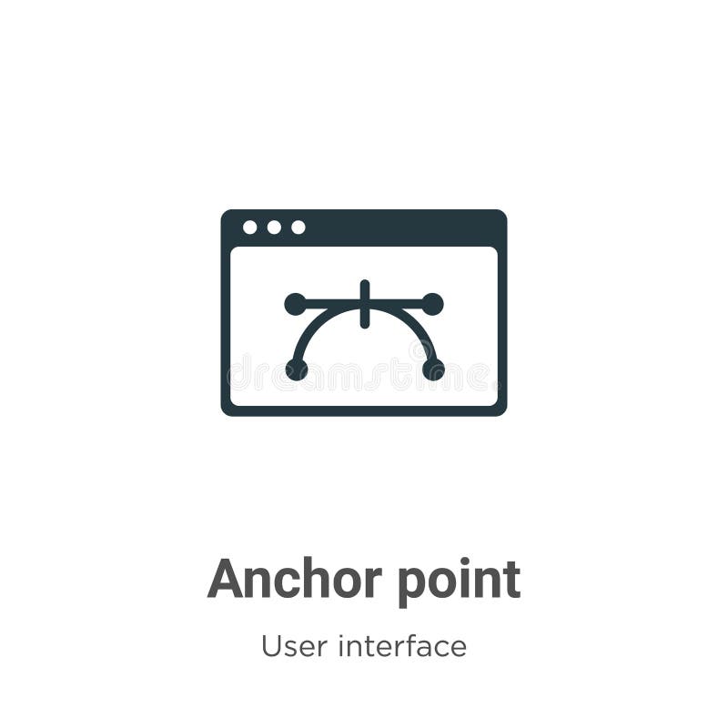 Anchor Point Vector Icon on White Background. Flat Vector Anchor Point ...