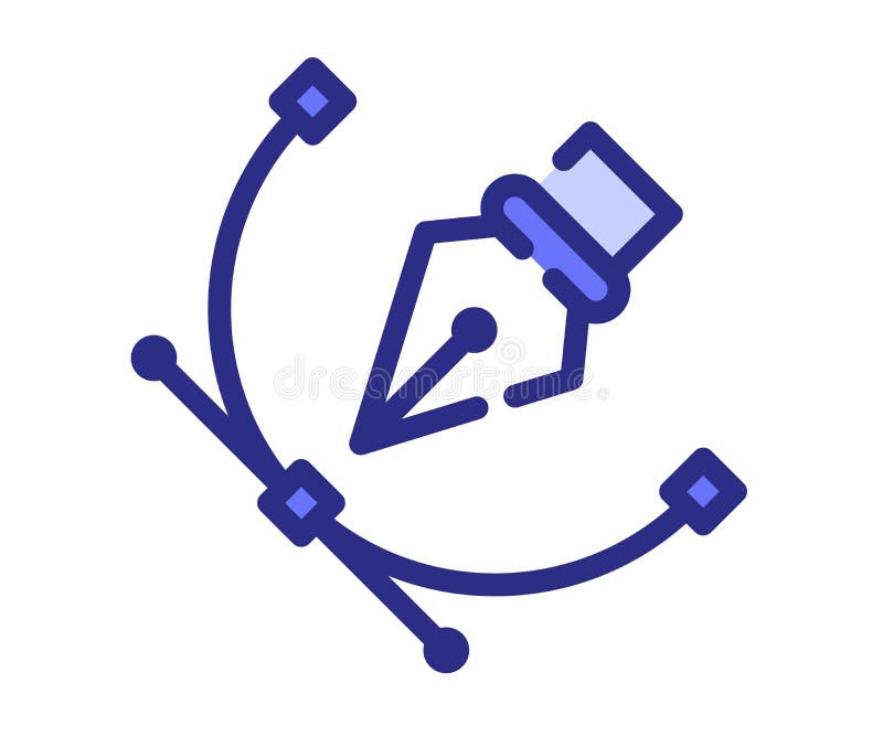 Anchor Point Vector Single Isolated Icon with Dash or Dashed Purple ...