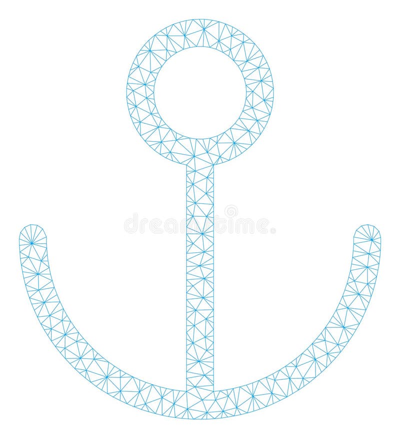 Anchor Polygonal Frame Vector Mesh Illustration Stock Vector ...