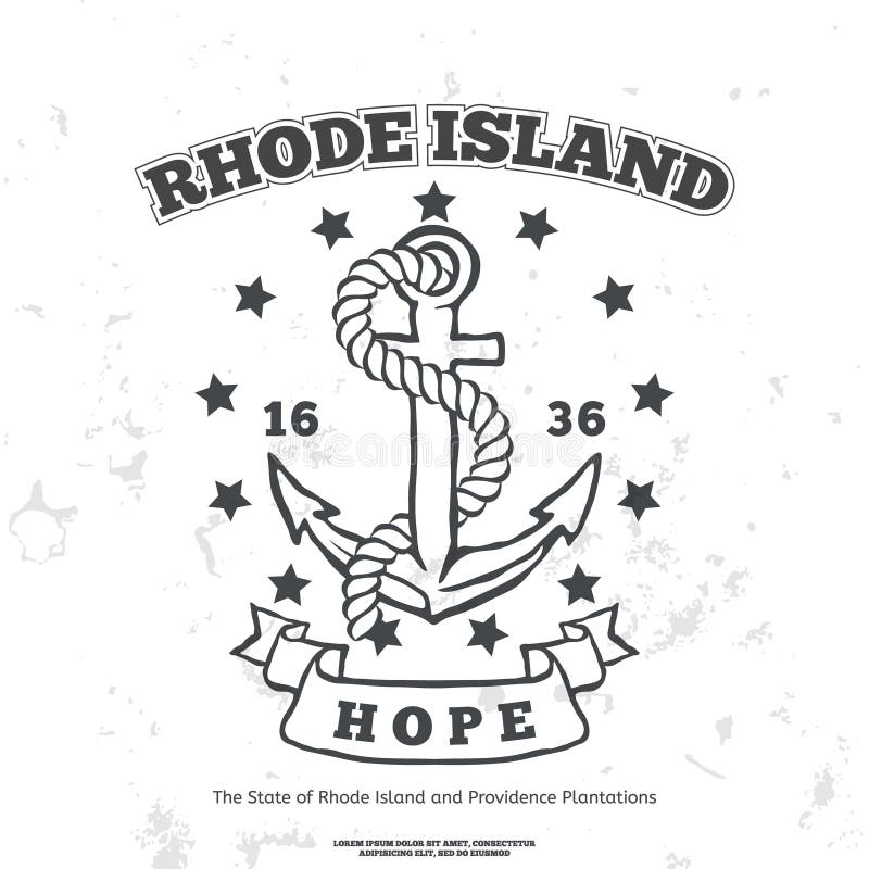 Anchor with Rope and Hope. Design Elements Stock Vector - Illustration ...