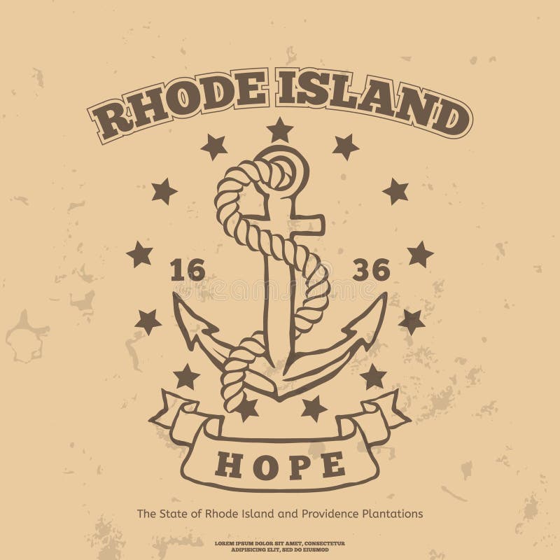 Anchor with Rope and Hope. Design Elements Stock Vector - Illustration ...