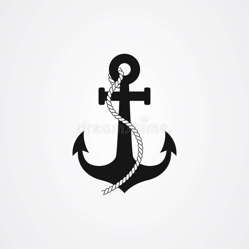 Anchor and Rope Icon Logo Design. Vector Illustration Stock Vector ...