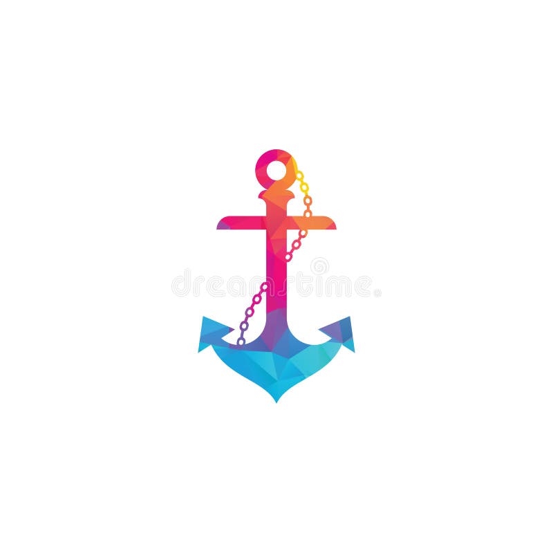 Anchor with Rope Logo Design . Stock Vector - Illustration of sailing ...