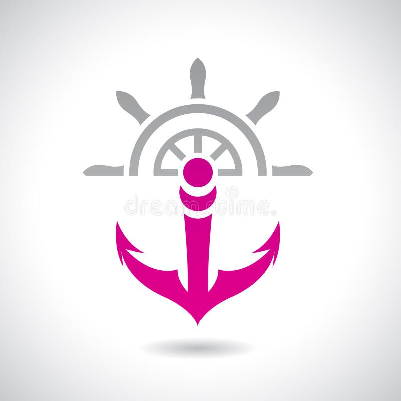 Anchor and rudder stock illustration. Illustration of trawler - 32944196