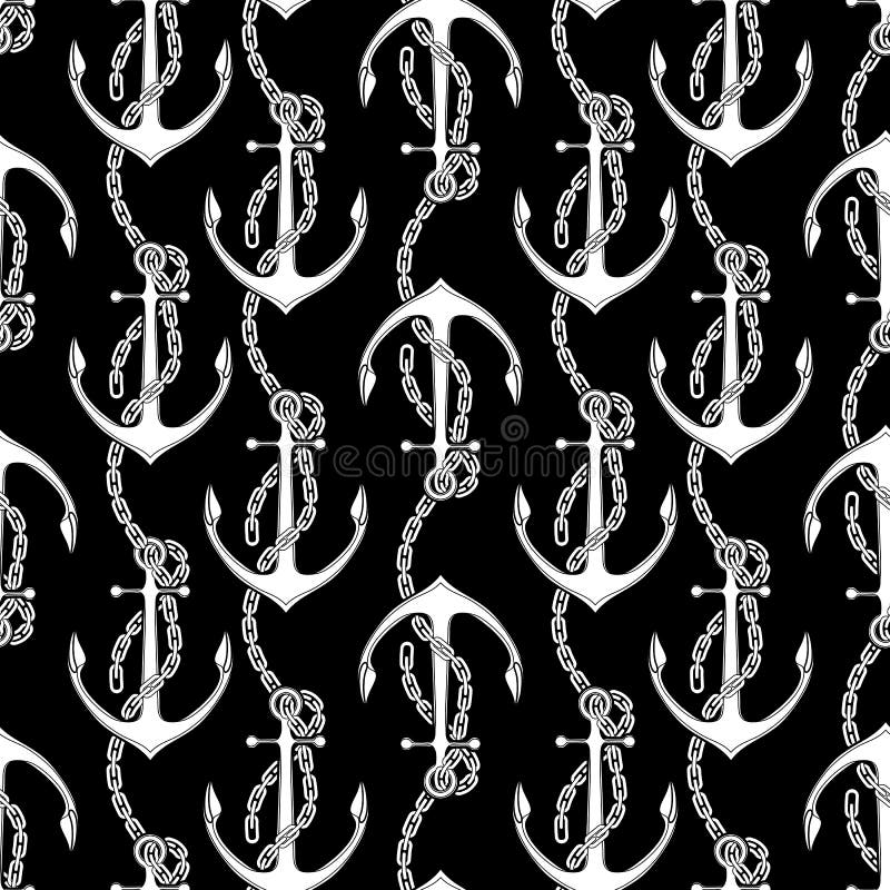 Anchor seamless pattern stock vector. Illustration of ocean - 67433401