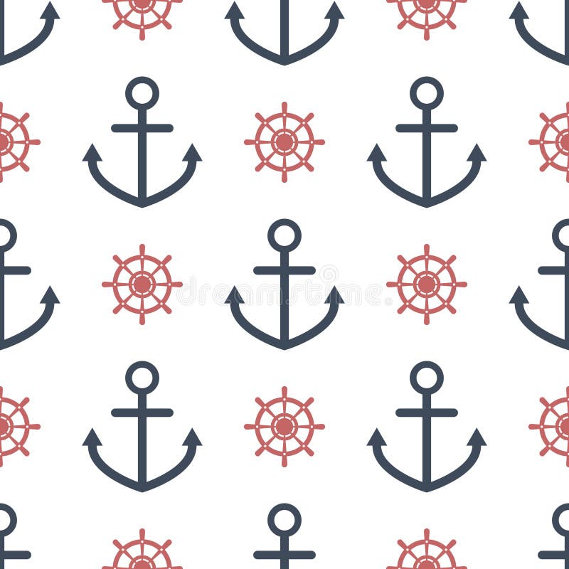 Anchor seamless pattern stock vector. Illustration of cruise - 70876857