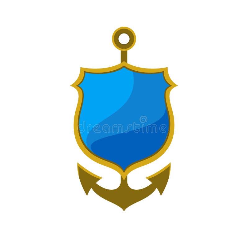 Anchor, Shield And Sword. Element For Logo, Symbol, Tattoo. Sleek Style. Vector. Stock Vector ...