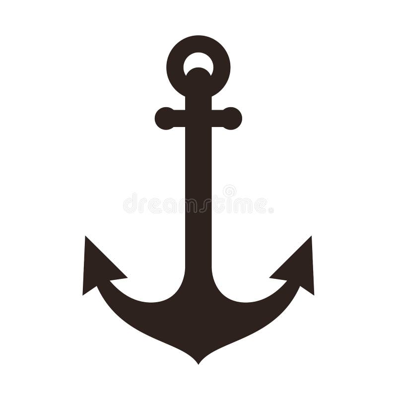 Anchor sign stock vector. Illustration of sailing, icon - 35835387