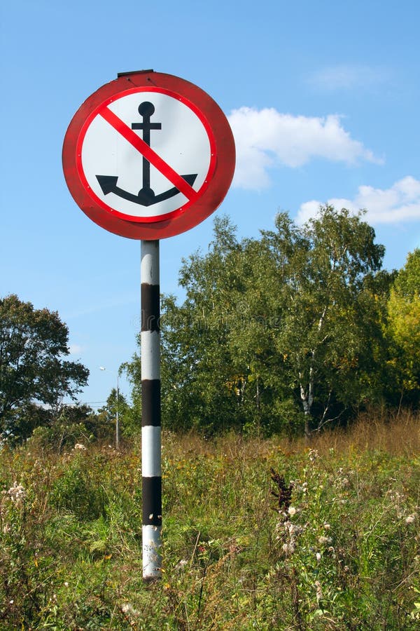 Anchor sign means stock photo. Image of ship, interdictory - 12535640