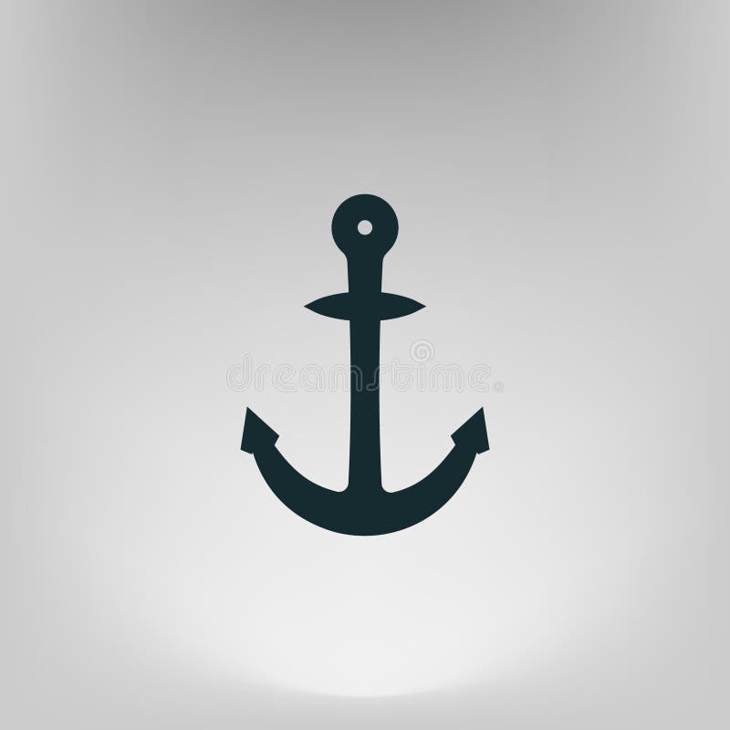 Anchor solid body symbol stock illustration. Illustration of equipment ...
