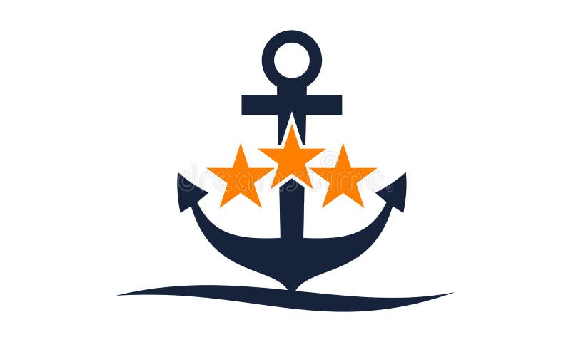 Anchor Star Template stock vector. Illustration of ocean - 104600441
