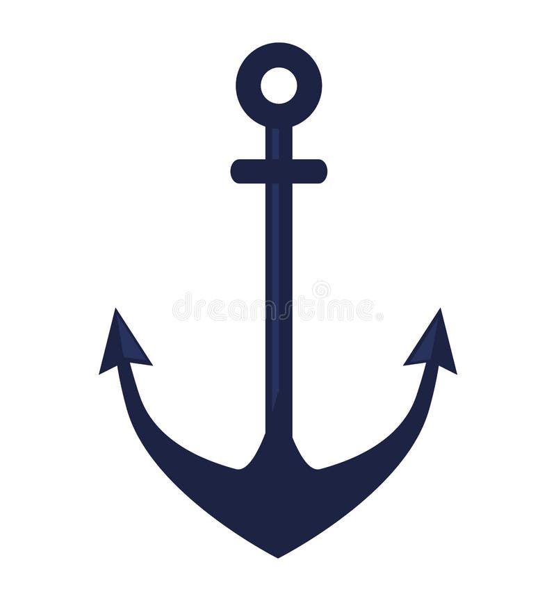 Anchor Symbol Isolated Icon Stock Illustration - Illustration of ...