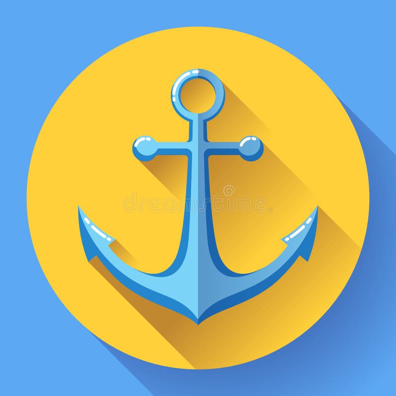 Anchor Text Icon, Vector Illustration. Flat Design Style. Stock Vector ...