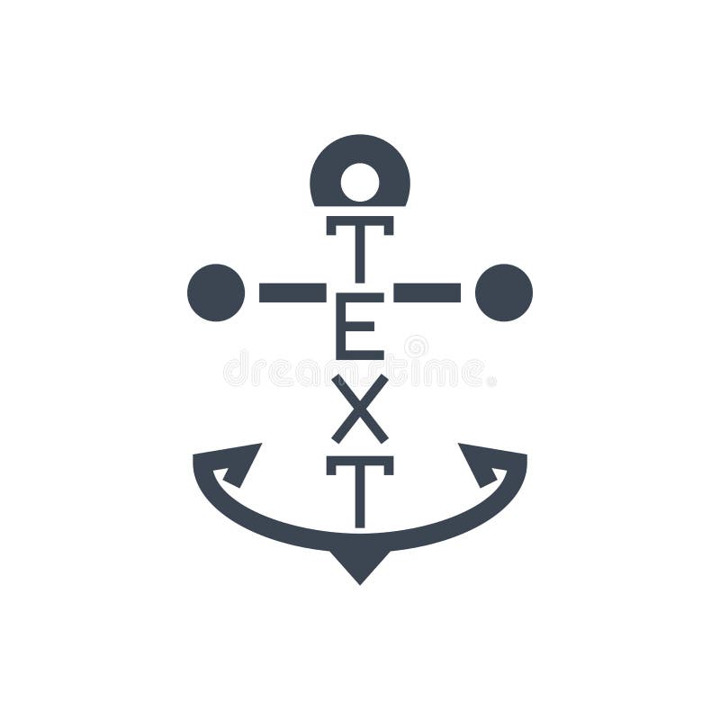 Anchor Text Vector Glyph Icon Stock Vector - Illustration of design ...