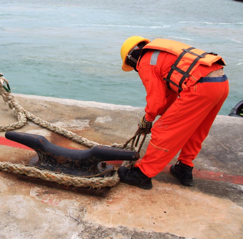 Anchor tie stock image. Image of officer, rope, boat - 60572561
