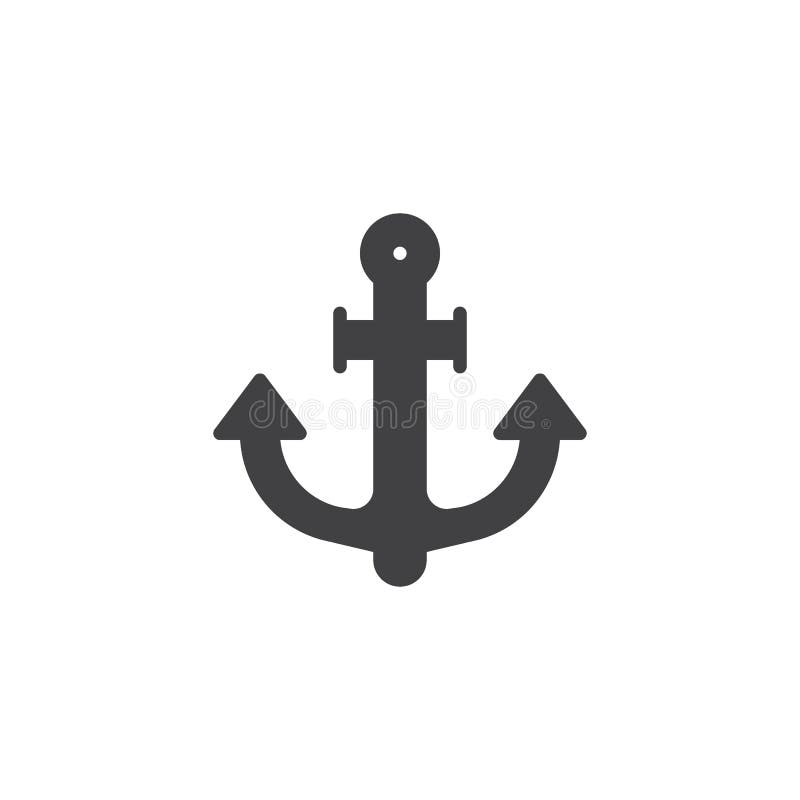 Anchor vector icon stock vector. Illustration of anchor - 117881157