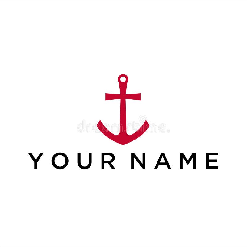 Anchor Vector Logo Graphic Modern Abstract Stock Vector - Illustration ...