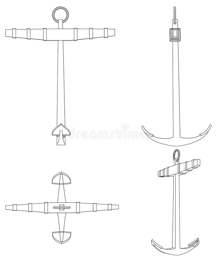 Nautical Marine Sea Anchor Design Graphics Vector Seamless Pattern ...