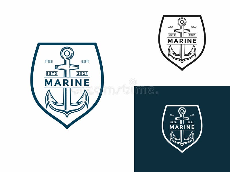 Anchor Vintage Logo Design Vector, Marine Retro Emblems Logo with ...