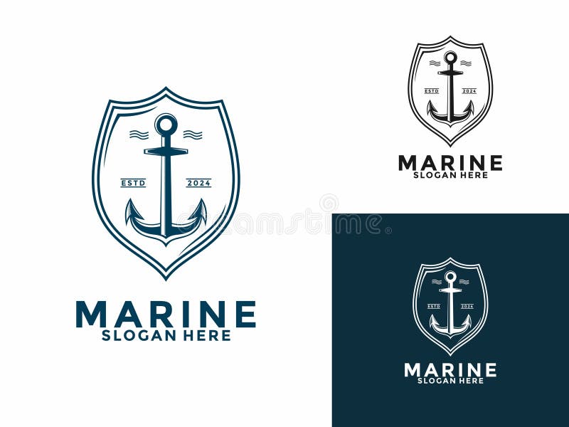 Anchor Vintage Logo Design Vector, Marine Retro Emblems Logo with ...