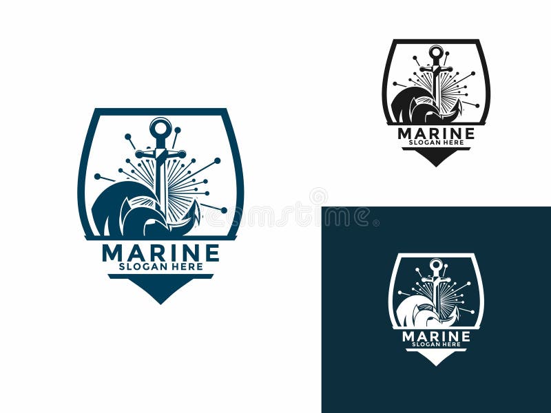 Anchor Vintage Logo Design Vector, Marine Retro Emblems Logo with ...