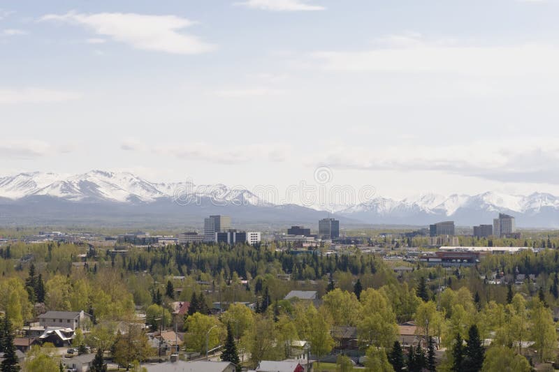 Anchorage city suburbs stock image. Image of outdoors - 11057779