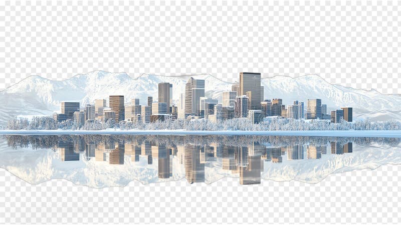 Anchorage city skyline stock photo. Illustration of layout - 341508768