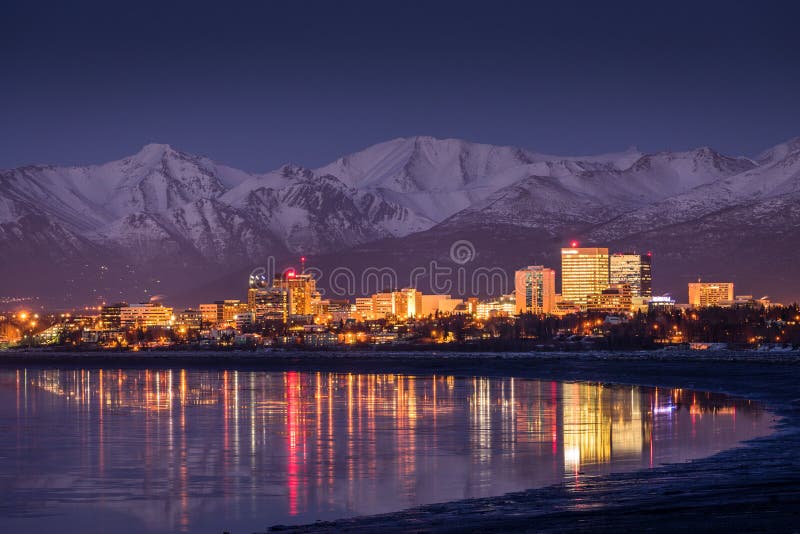 Anchorage Alaska Skyline Stock Photos - Free & Royalty-Free Stock ...