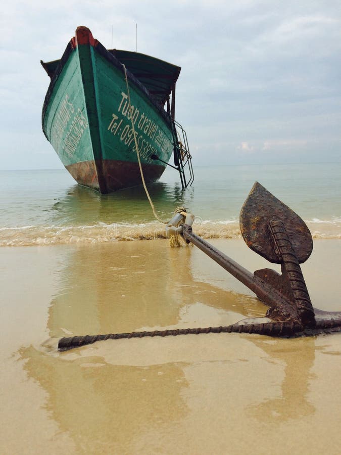 Anchored editorial stock photo. Image of fishing, achhor - 49814593
