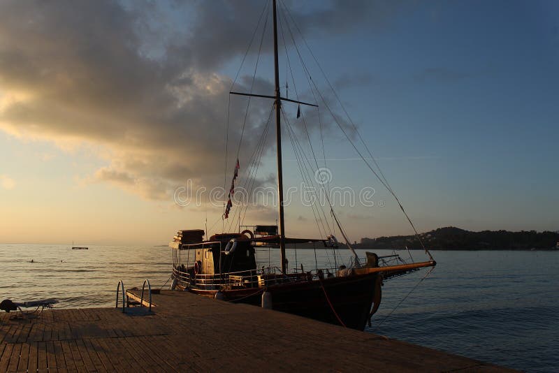 Anchored ship stock photo. Image of anchor, holiday, blue - 16959672