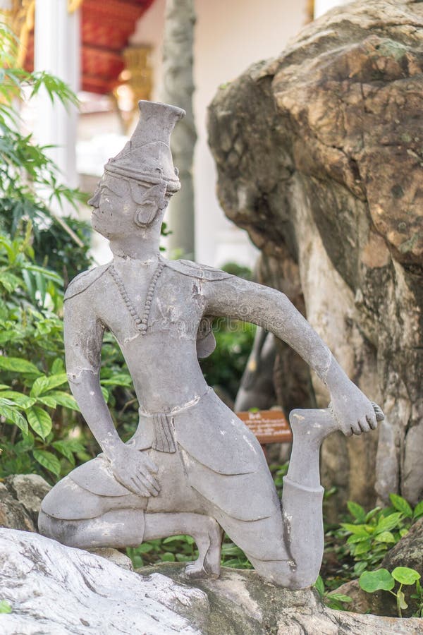 Anchorite Stone Statue at Wat Pho Stock Image - Image of place, closeup ...
