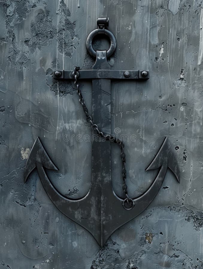 Metal Anchor with Chain stock photo. Image of chain - 376977266