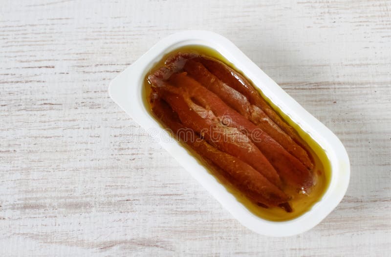 Anchovy fillets stock image. Image of bowl, macro, isolated - 69852511