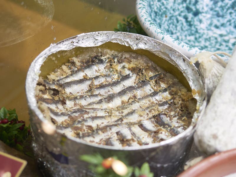 Anchovy Fresh Marine Fish.Appetizer Stock Photo - Image of pile, fish ...