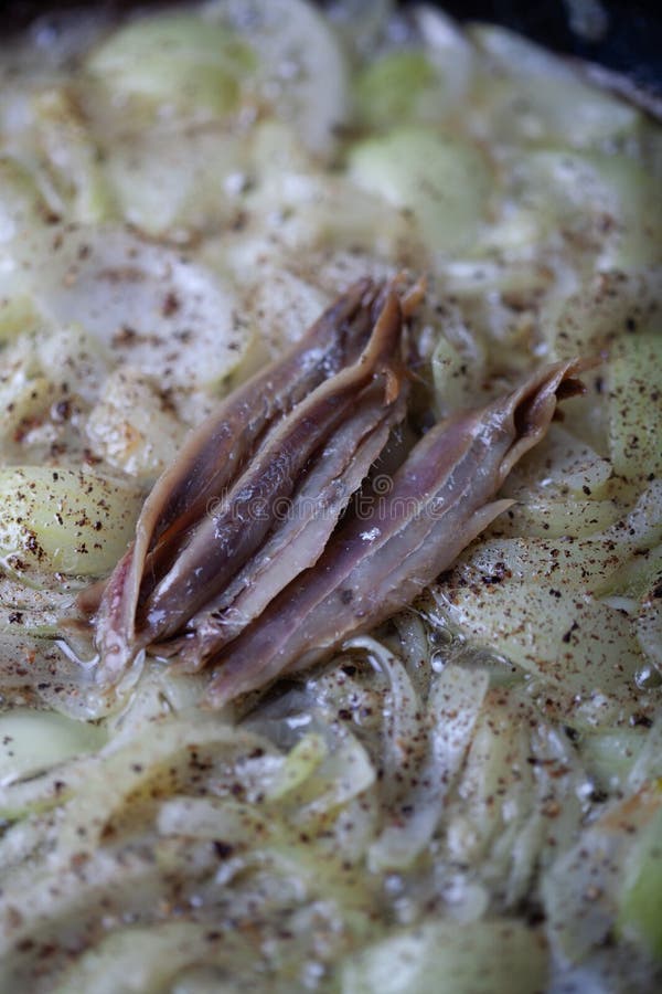 Anchovy and Onions are Being Cooked Stock Image - Image of vegetarian ...