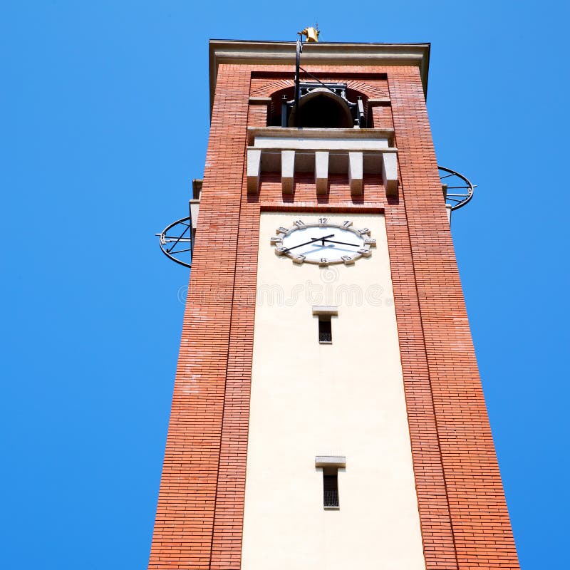 Ancien Clock Tower in Italy Europe Old Stone and Bell Stock Photo ...