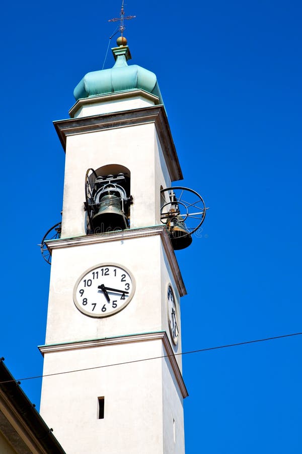 Ancien Clock Tower in Italy Europe Old Stone and Stock Image - Image of ...