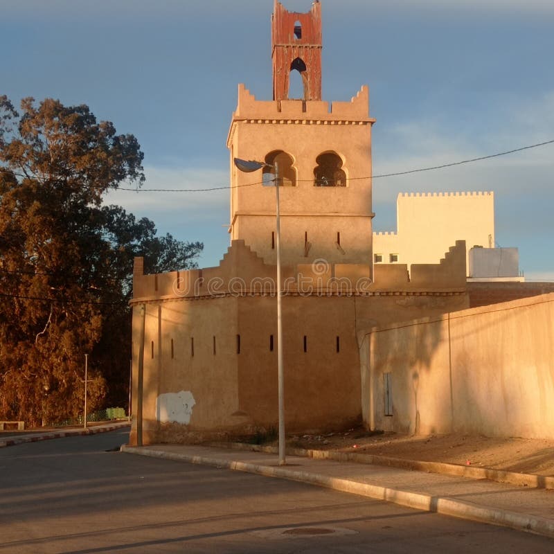 Ancien guercif tower stock image. Image of guercif, city - 358883433