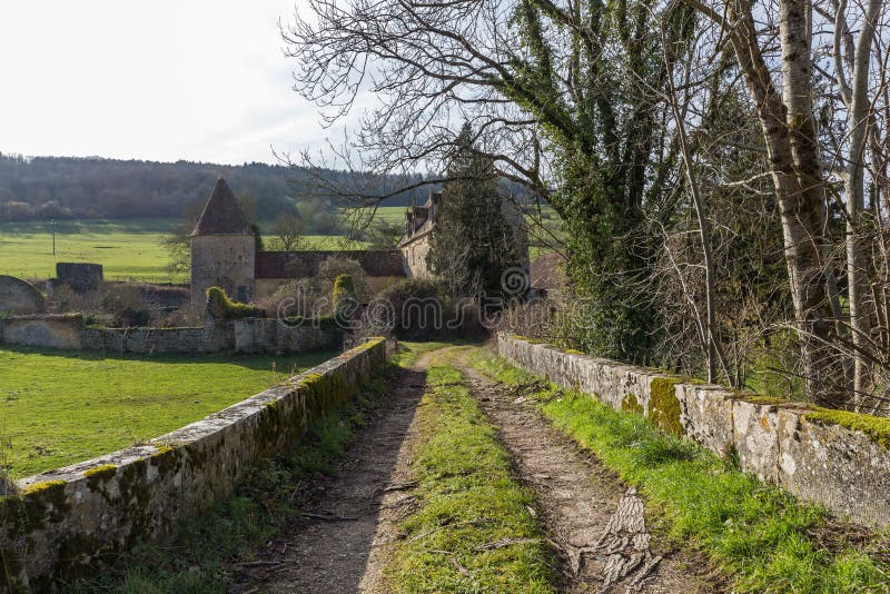 An Ancient Abandoned Castle in the Countryside Stock Image - Image of ...