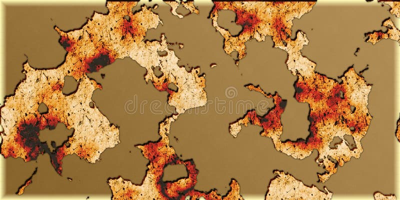 Ancient abstract map stock illustration. Illustration of charred - 7464018