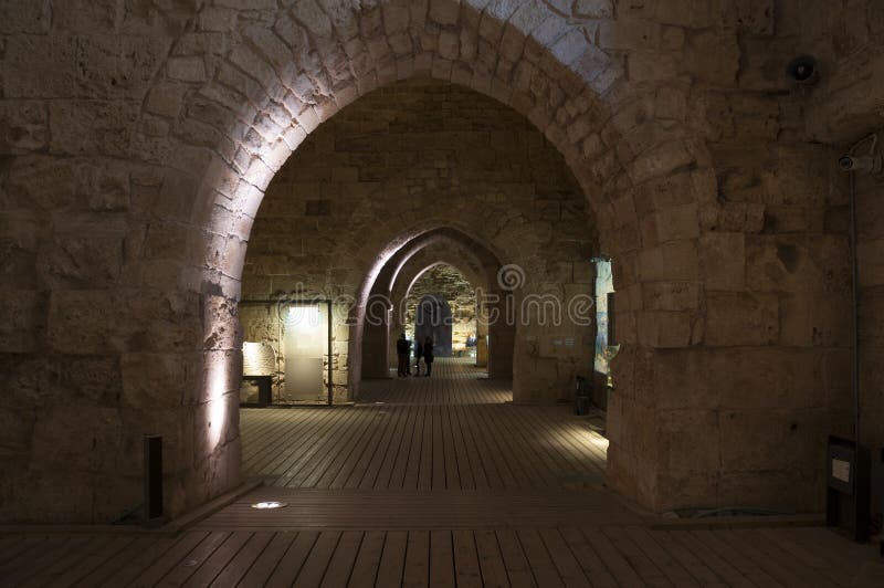 Ancient Acre (Akko, Acco) editorial stock photo. Image of brick - 66676613