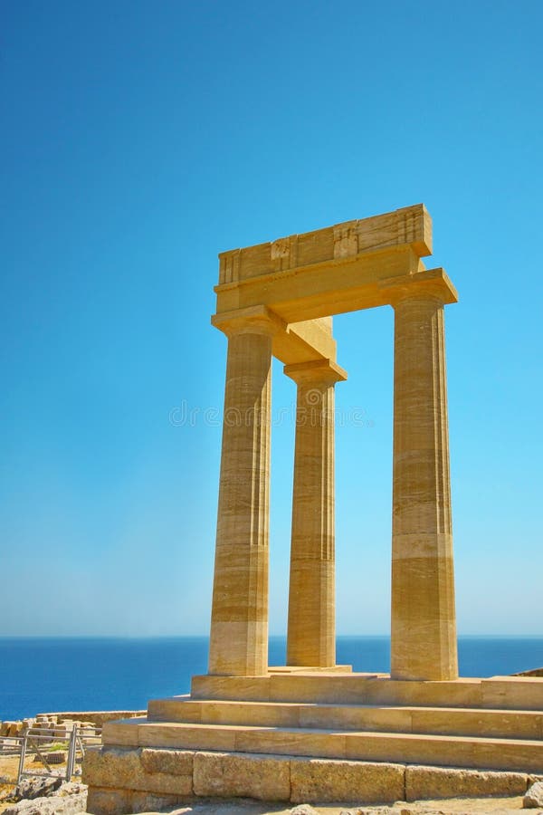 Ancient Acropolis in Rhodes. Greece Stock Image - Image of ancient ...
